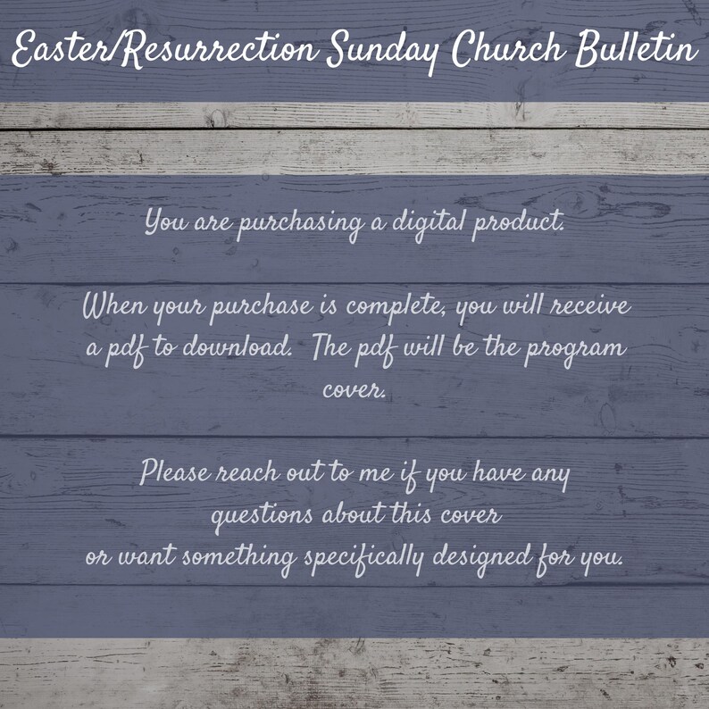 Easter Resurrection Sunday Church Bulletin Cover | Bi-fold Design | PDF ...