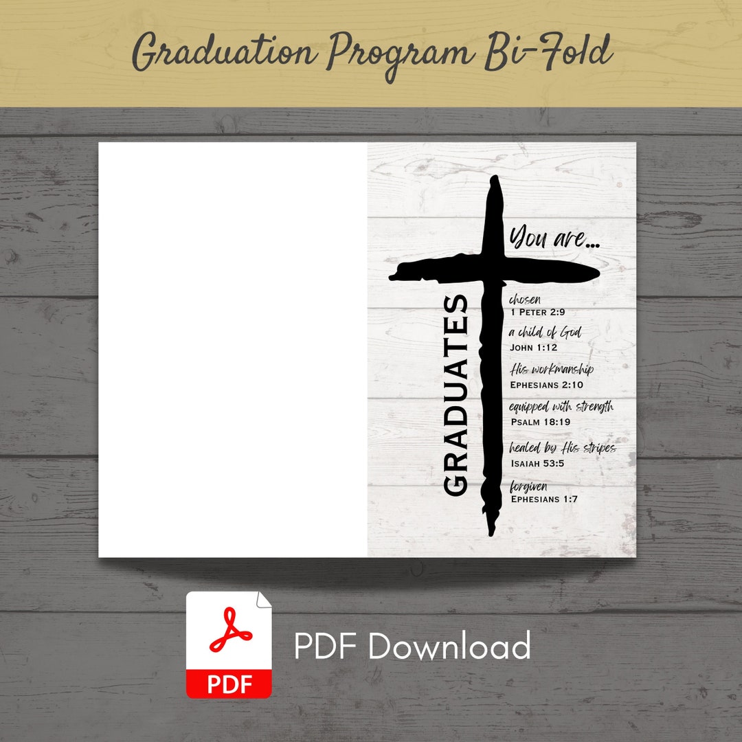 Graduation Program Cover | Bi-fold Design | PDF | Cross You Are ...
