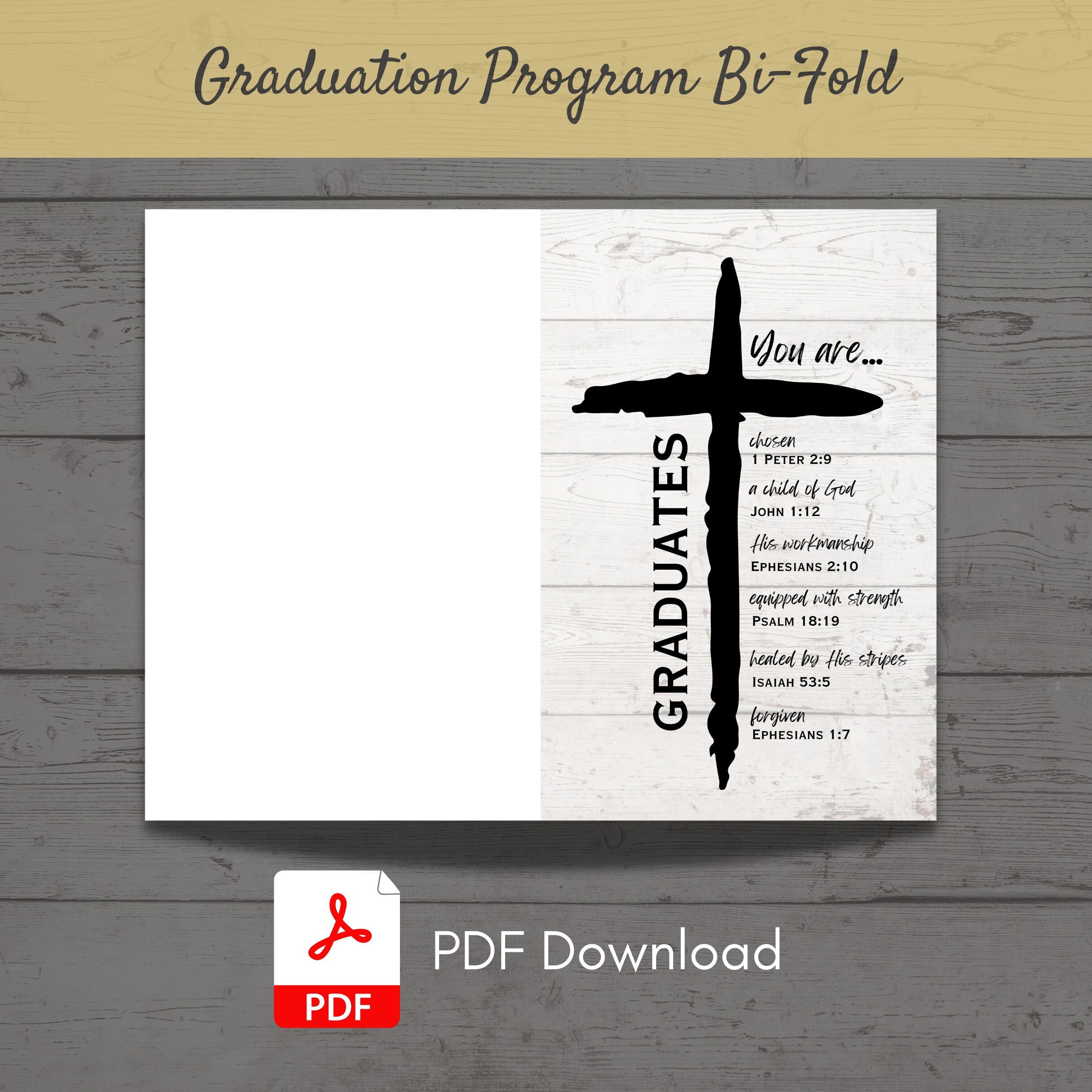 Graduation Program Cover | Bi-fold Design | PDF | Cross You Are ...