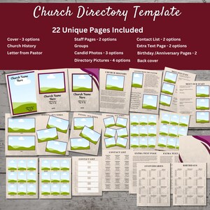Church Directory Template - Canva - Customize - 8 1/2 X 11 - Membership ...