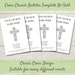 Church Bulletin Template | Bi-fold Decorative Cross Design | Edit in ...