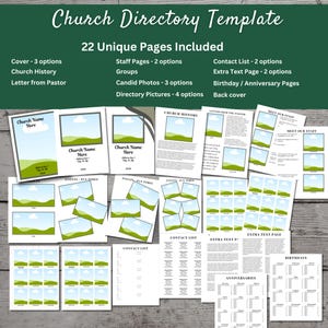 Church Directory Template - Canva - Customize - 8 1/2 X 11 - Membership ...