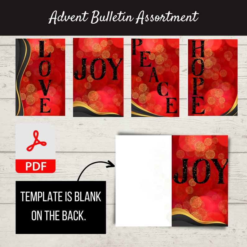 Advent Bulletin Covers | Advent Service Programs | Christmas Flyers ...
