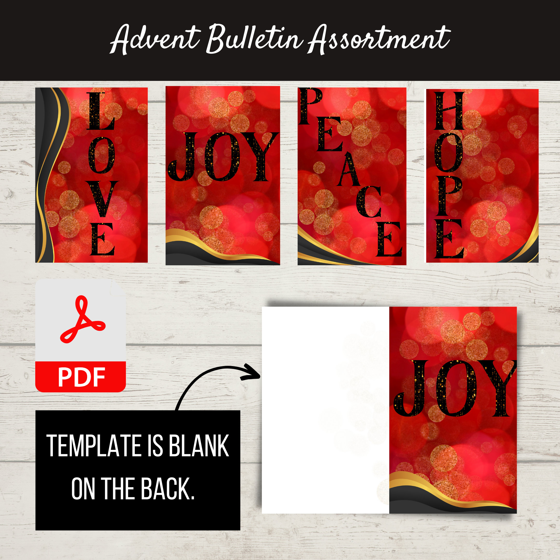 Advent Bulletin Covers | Advent Service Programs | Christmas Flyers ...