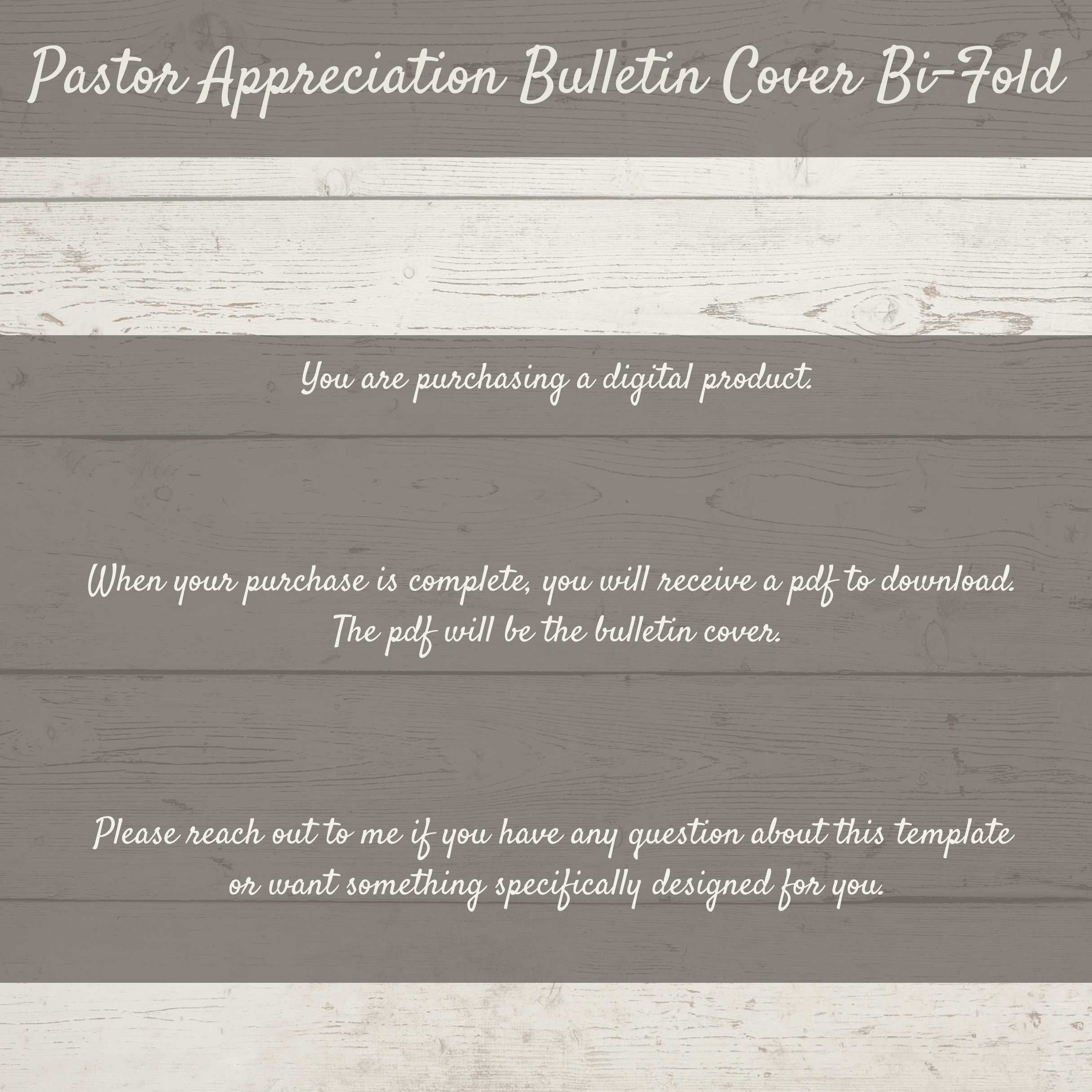 Pastor Appreciation Church Bulletin Cover | Bi-fold Design | PDF ...