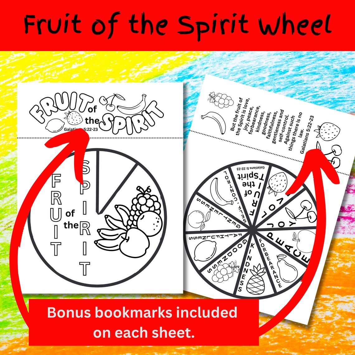 Fruit of the Spirit Wheel Paper Craft | VBS Craft | Sunday School ...