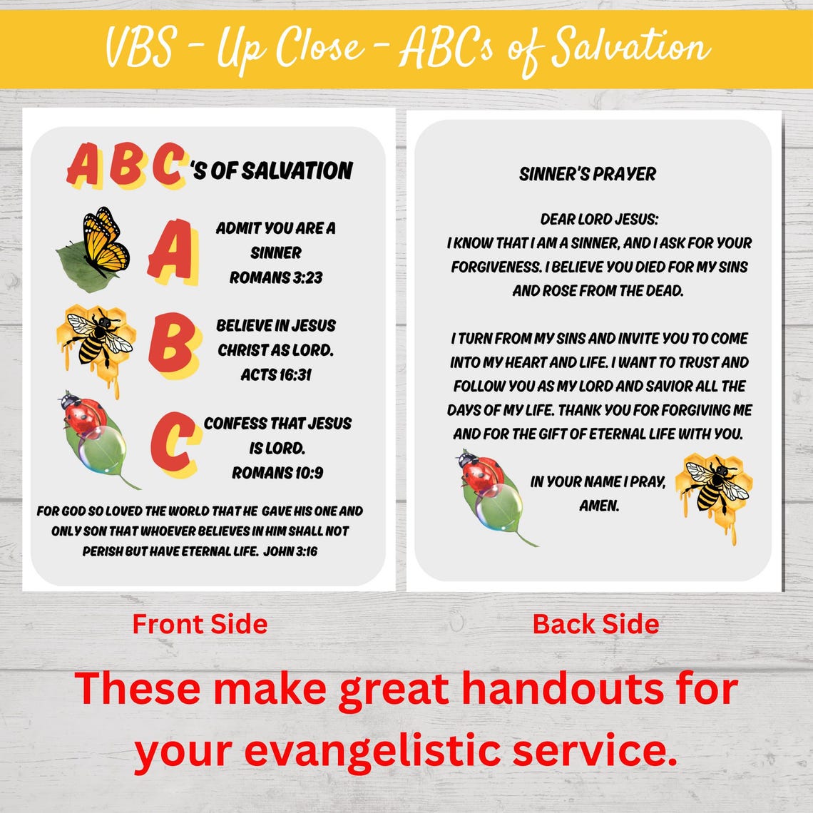 VBS Abcs of Salvation Printable | up Close Themed | Vacation Bible ...