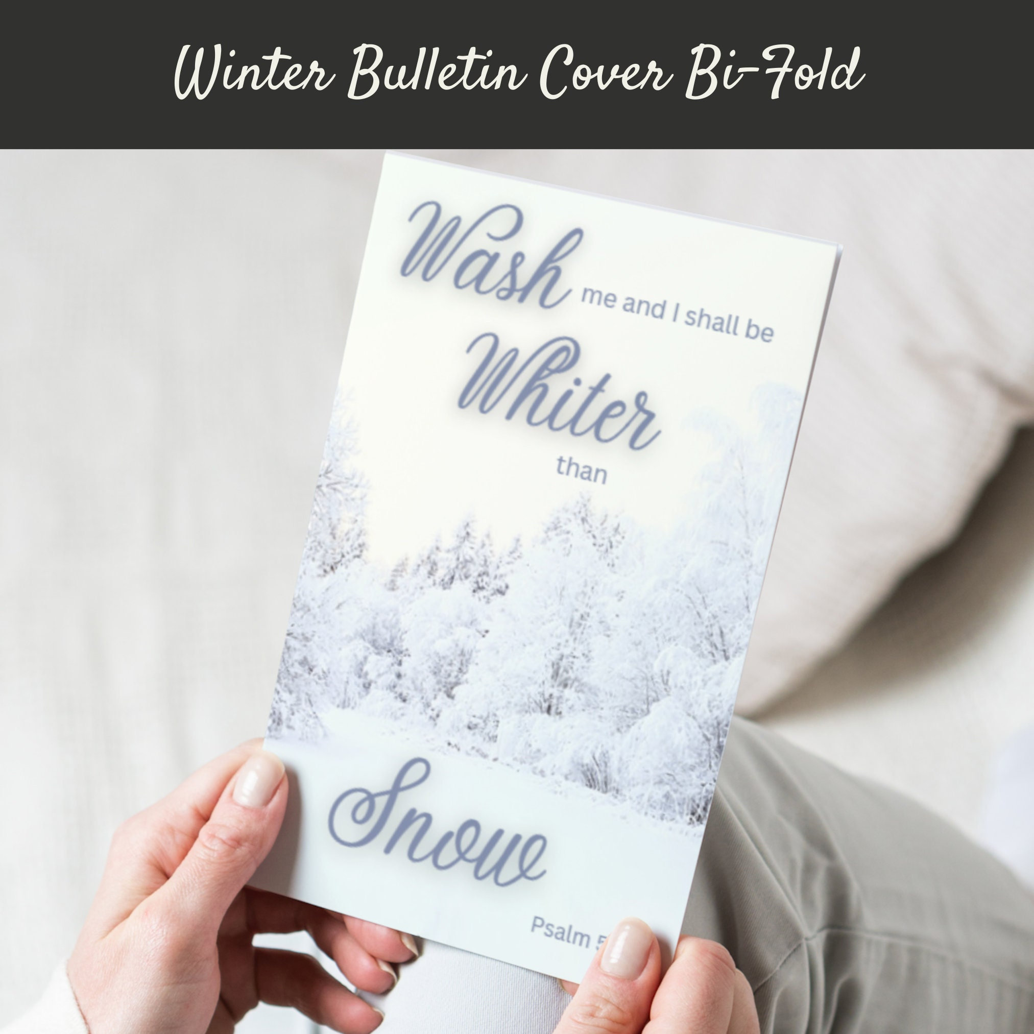Whiter Than Snow Church Bulletin Cover | Winter All Occasion Religious ...