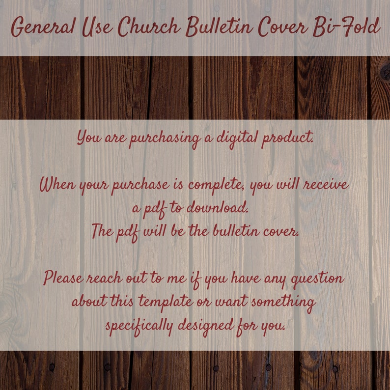 General Use Church Bulletin Cover | Bi-fold Design | PDF | Sing to the ...