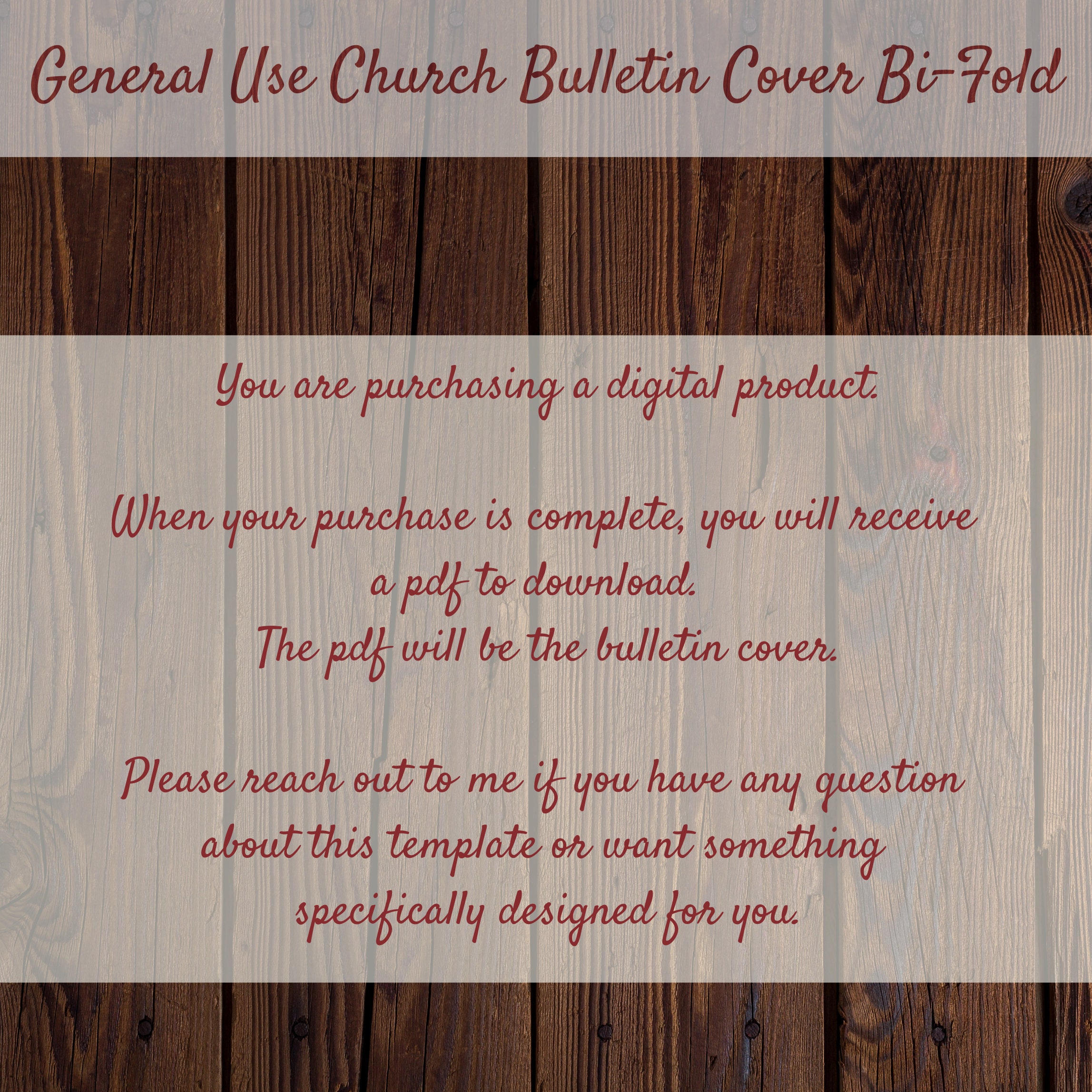 General Use Church Bulletin Cover | Bi-fold Design | PDF | Sing to the ...