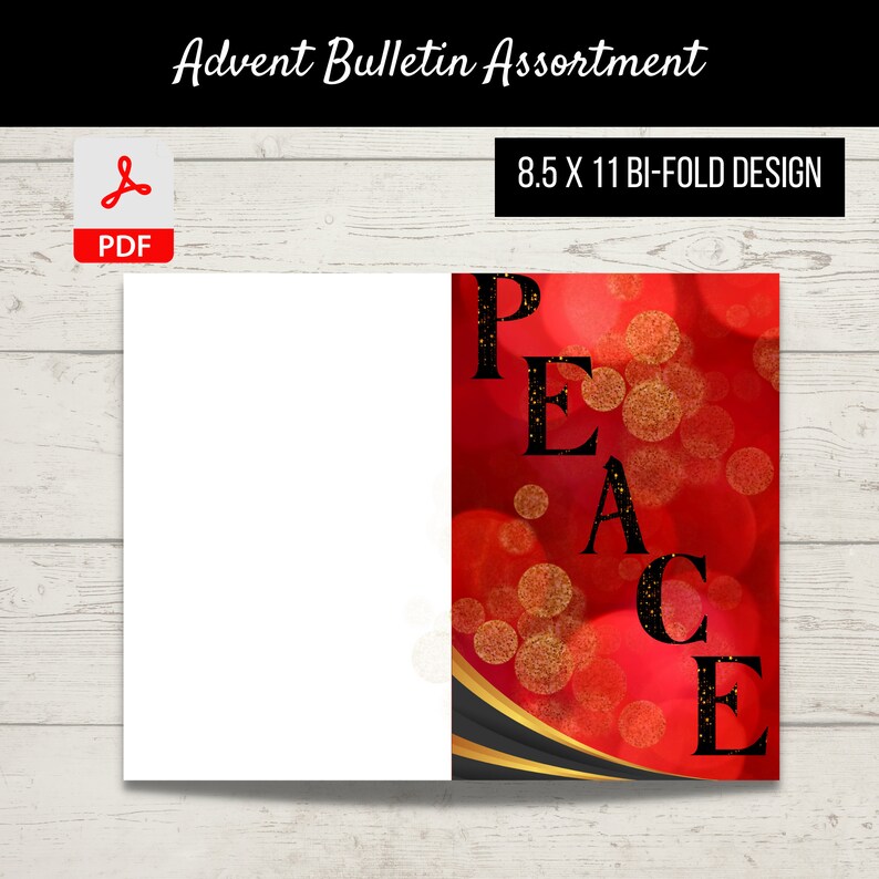 Advent Bulletin Covers | Advent Service Programs | Christmas Flyers ...