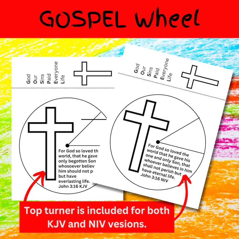 GOSPEL Wheel Paper Craft | Acrostic to Share Gospel Message | VBS Craft ...