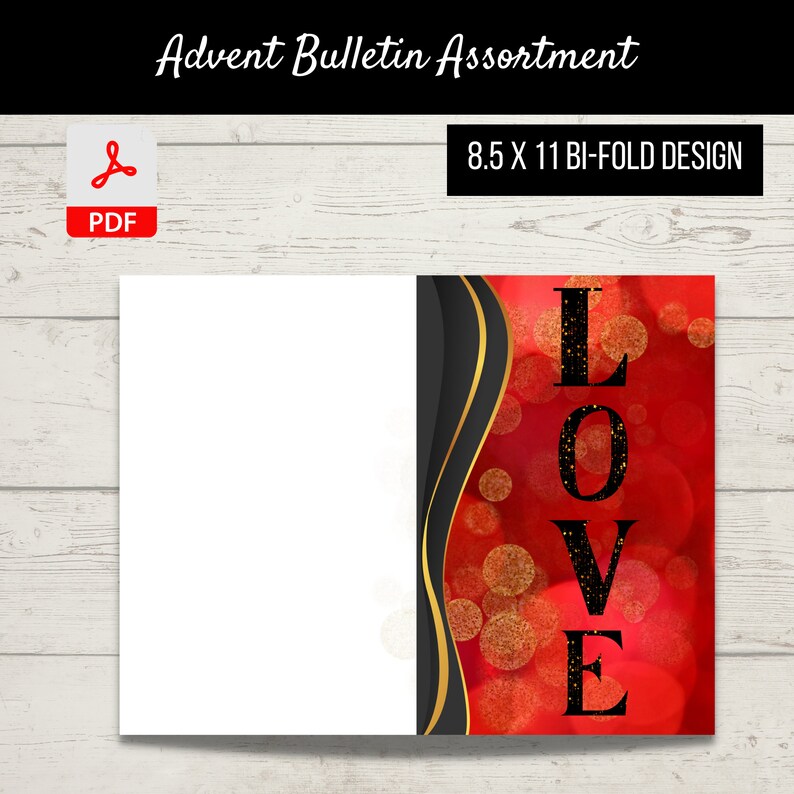 Advent Bulletin Covers | Advent Service Programs | Christmas Flyers ...