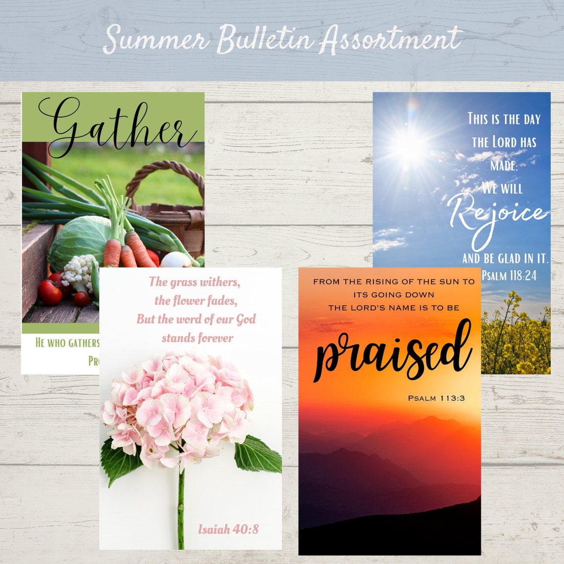 Church Bulletin Covers | Bi-fold Design | PDF | Summer Flowers Sun ...
