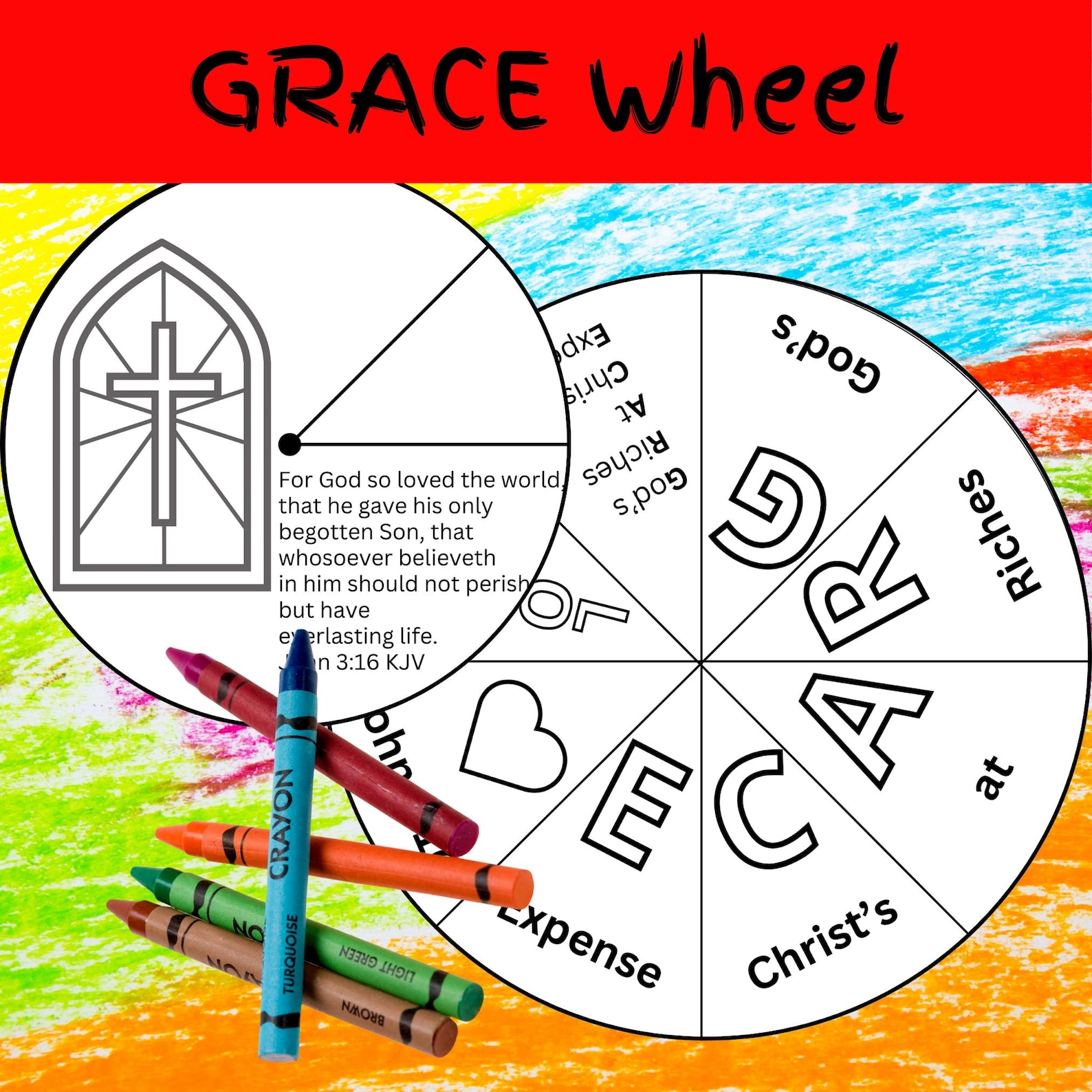 GRACE Wheel Paper Craft | Acrostic - God's Riches at Christ's Expense ...