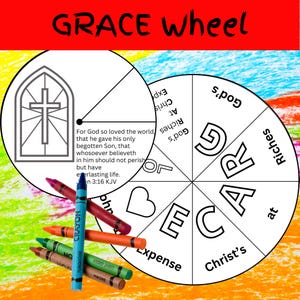 GRACE Wheel Paper Craft | Acrostic - God's Riches at Christ's Expense ...