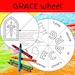 GRACE Wheel Paper Craft: Sunday School VBS Homeschool (instant Download ...