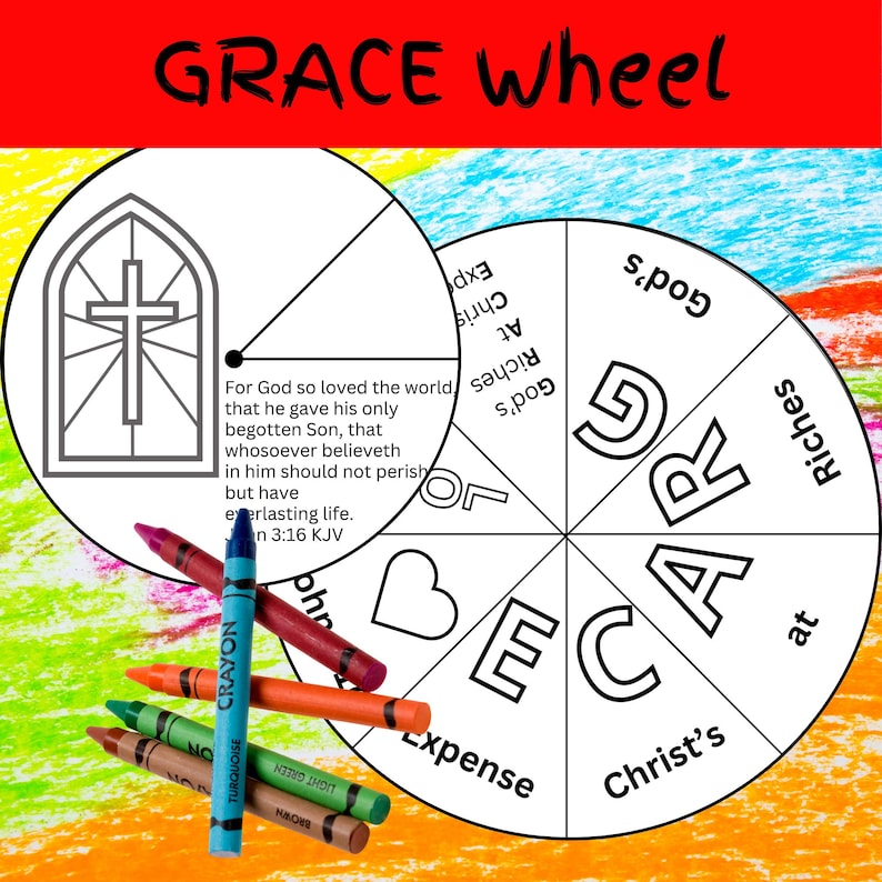 GRACE Wheel Paper Craft | Acrostic - God's Riches at Christ's Expense ...