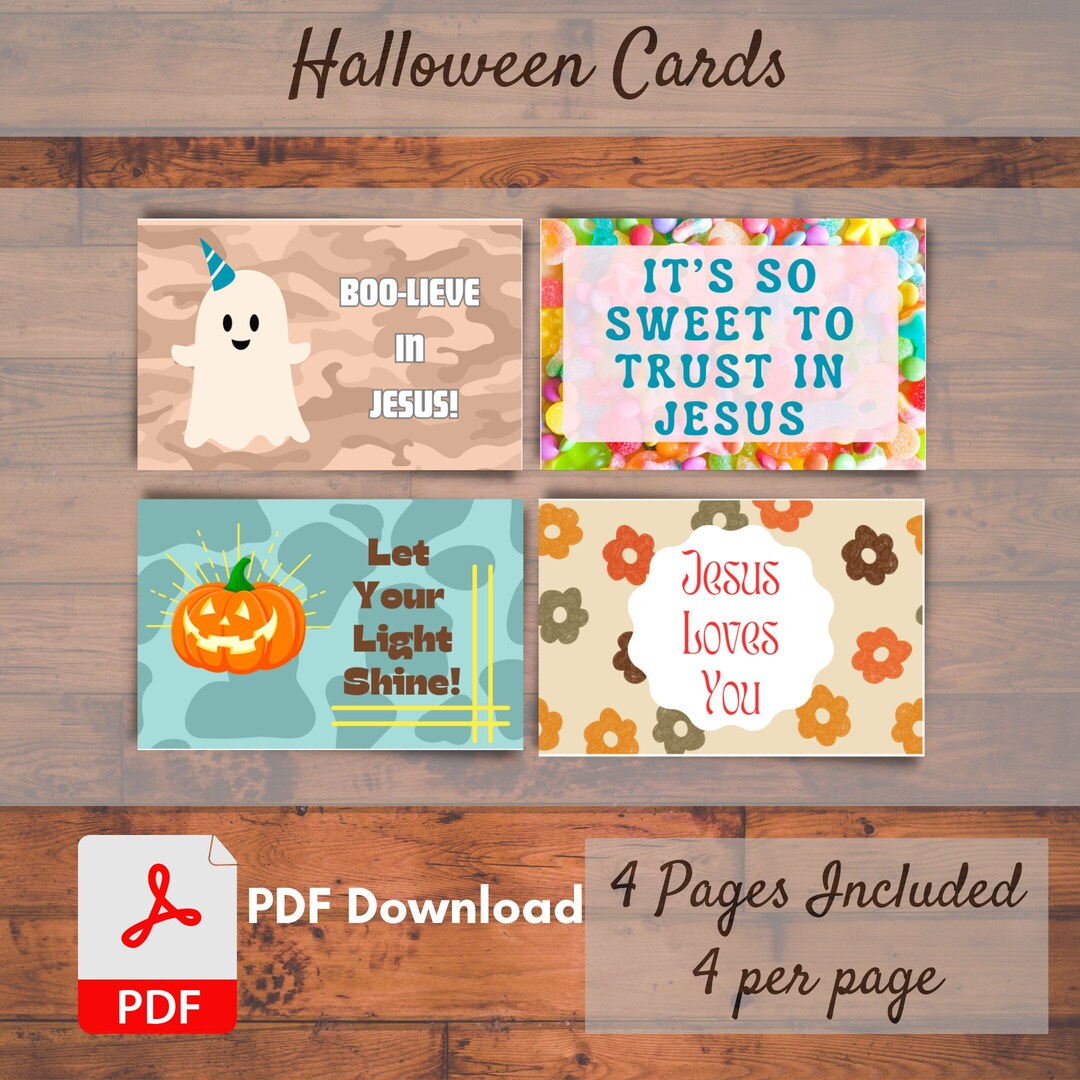 Halloween Cards Trunk or Treat Religious Halloween - Etsy UK