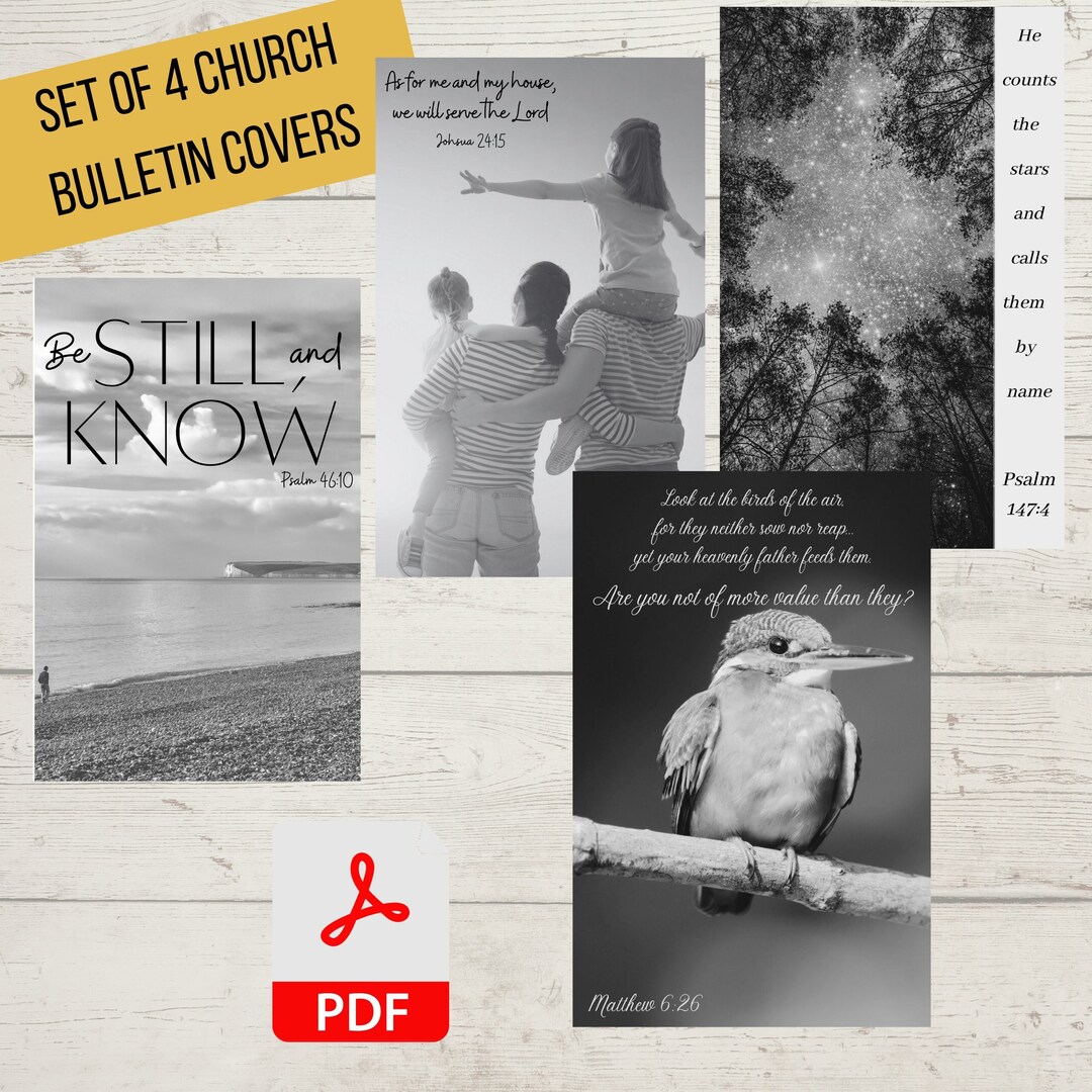 Church Bulletin Cover | PDF | Instant Download | Set of 4 | Free ...