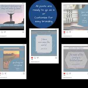 20 Church Instagram Posts Template | Edit in Canva | Encouraging Posts ...