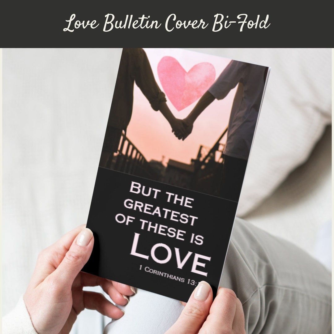 Valentine's Day Church Bulletin Cover | Religious Flyer | Love of God ...