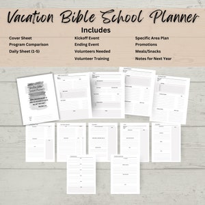Vacation Bible School Planner - Instant Download - Etsy