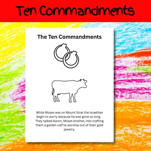 The Ten Commandments | Sunday School Printable | Story and Coloring ...
