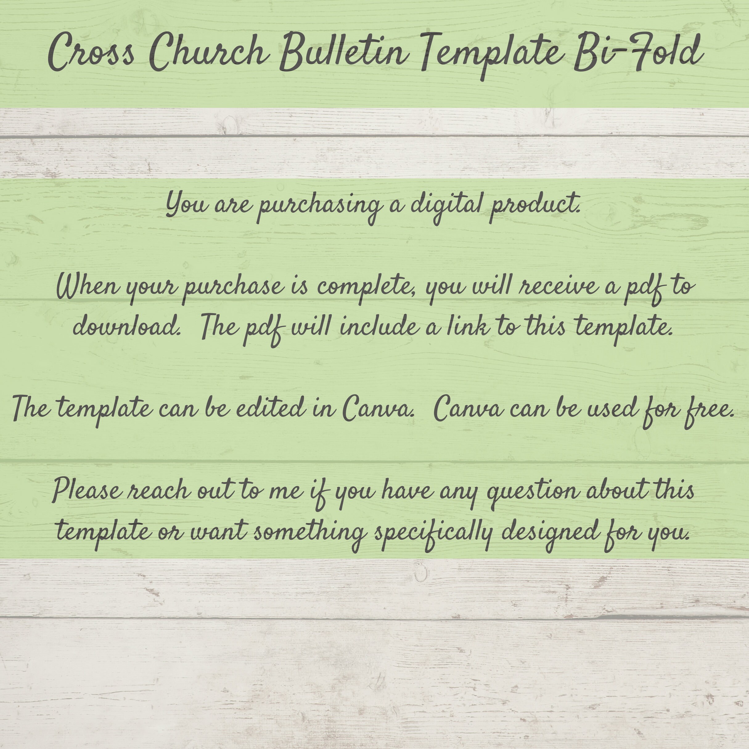 Church Bulletin Template | Bi-fold Decorative Cross Design | Edit in ...