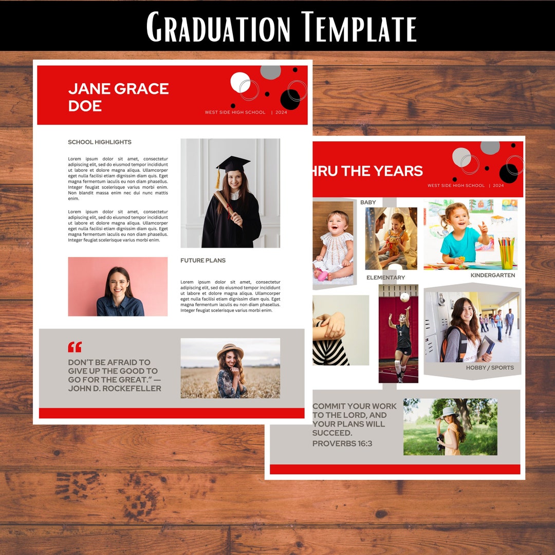Graduation Announcement Template | Future Plans | Senior High School ...