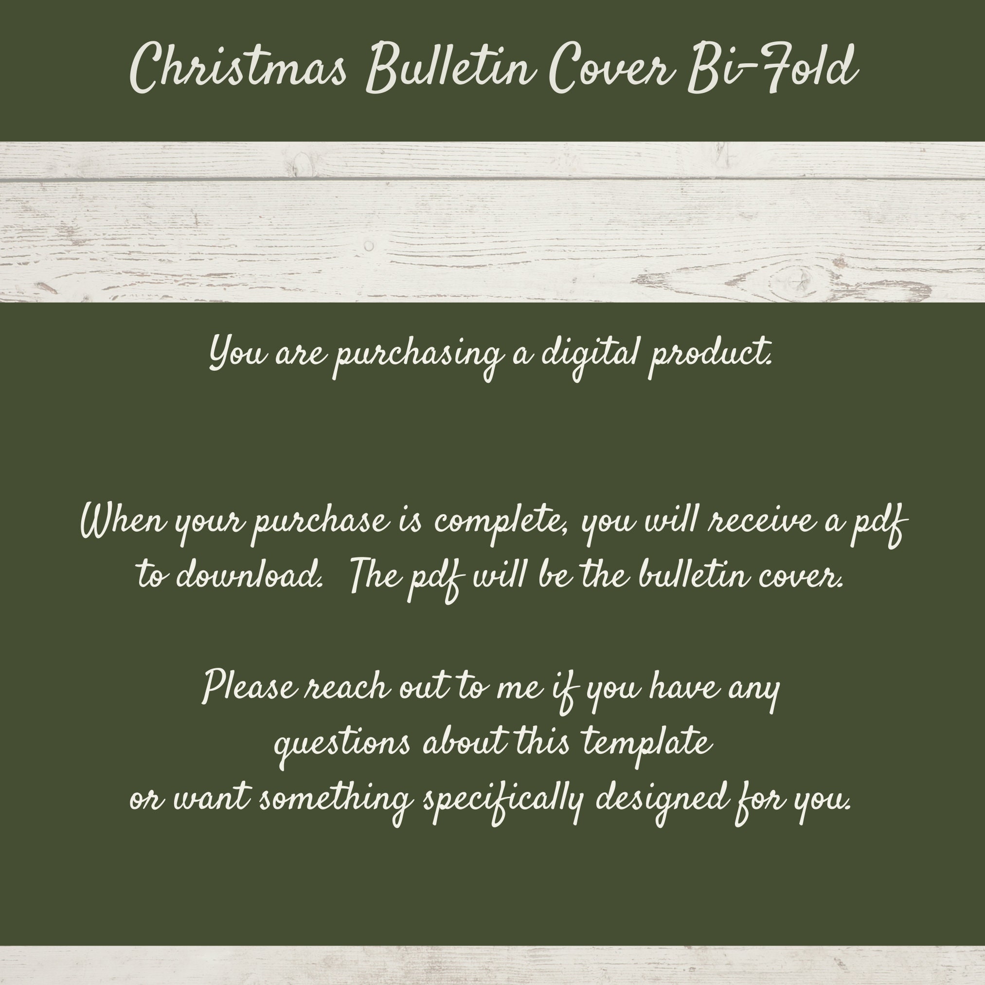 Christmas Bulletin Cover Bi-fold Design PDF Holiday Multi-purpose Joy ...