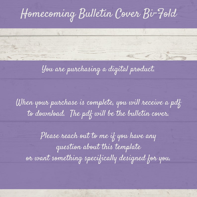 Church Homecoming Bulletin Cover | Bi-fold Design | PDF | Will the ...