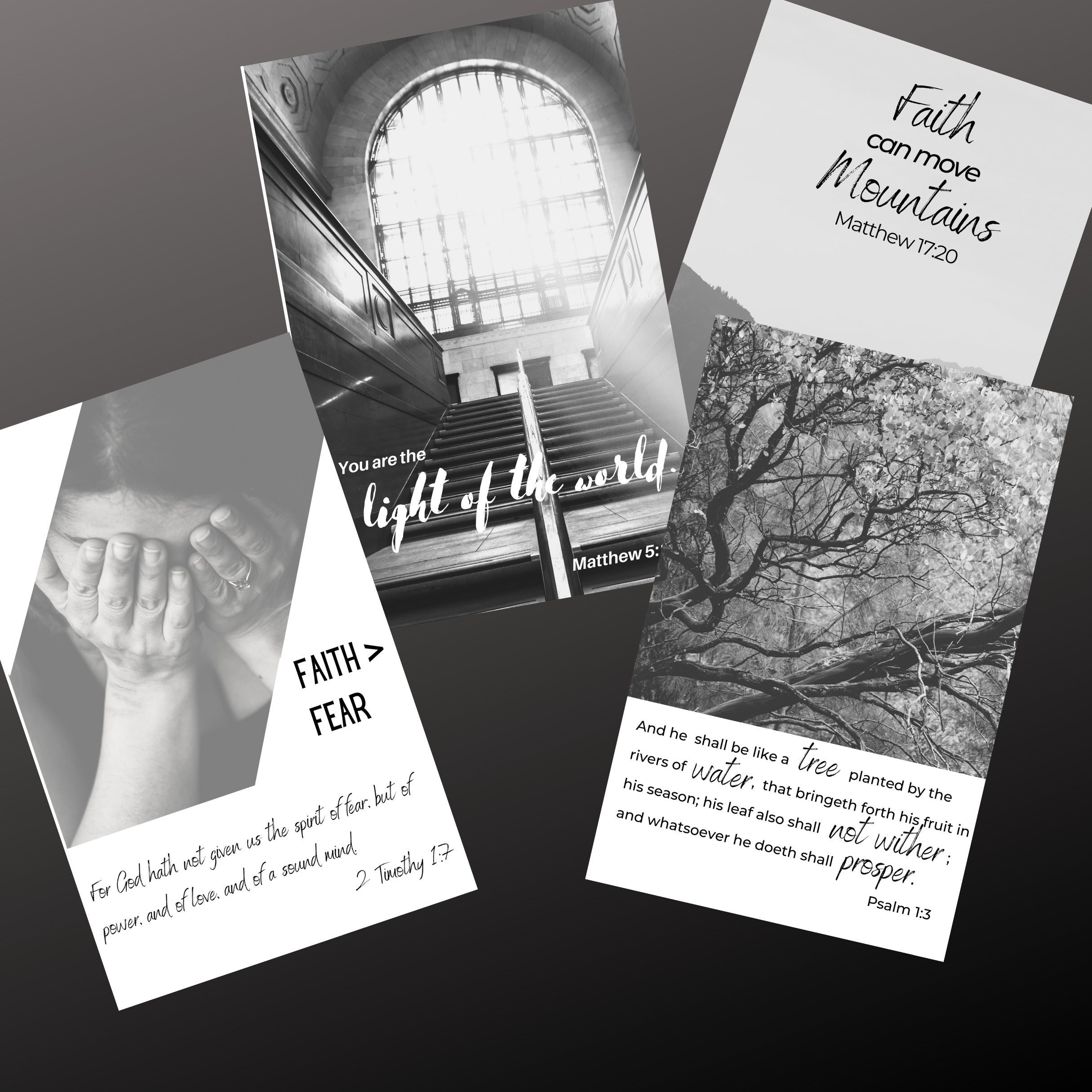 Church Bulletin Cover | PDF | Instant Download | Basic Grayscale Design ...