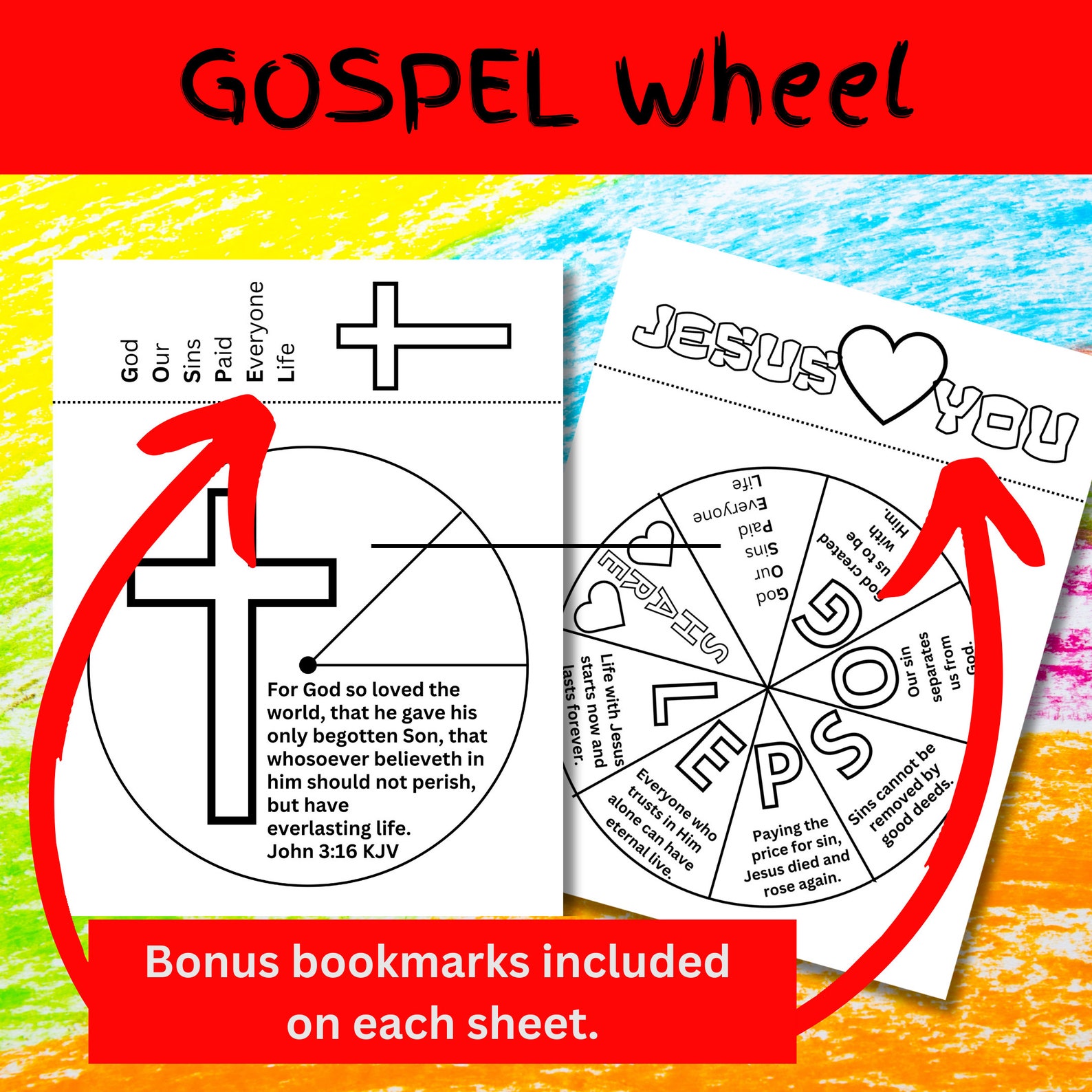 GOSPEL Wheel Paper Craft | Acrostic to Share Gospel Message | VBS Craft ...