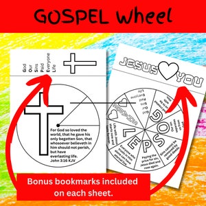 GOSPEL Wheel Paper Craft | Acrostic to Share Gospel Message | VBS Craft ...
