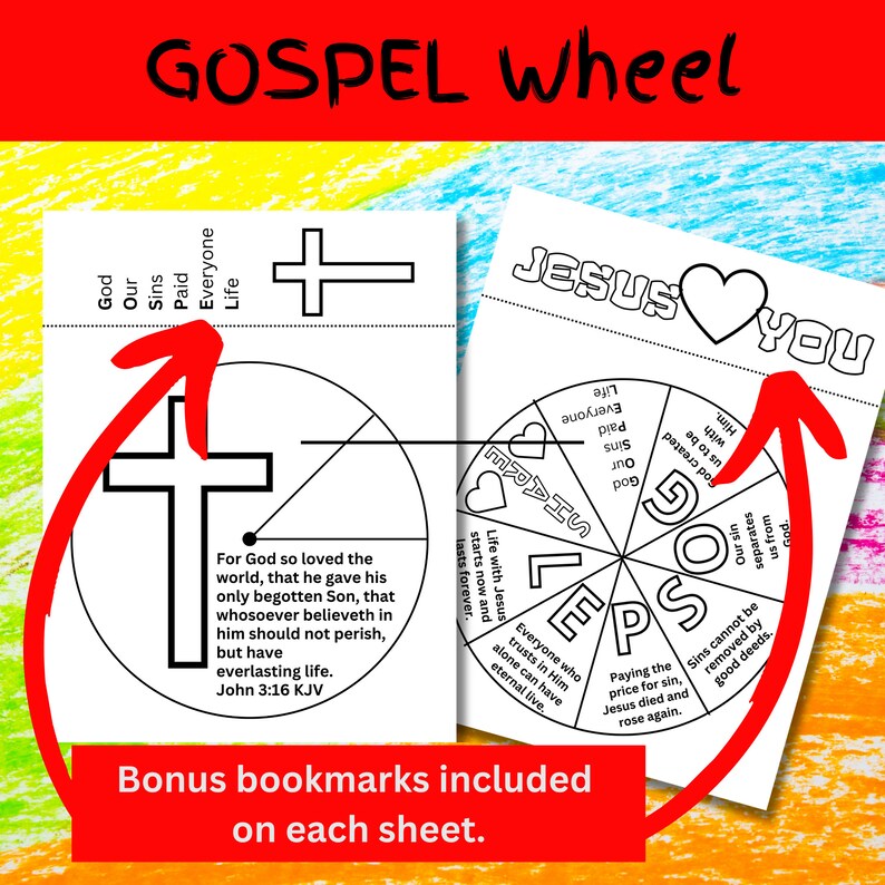 GOSPEL Wheel Paper Craft | Acrostic to Share Gospel Message | VBS Craft ...