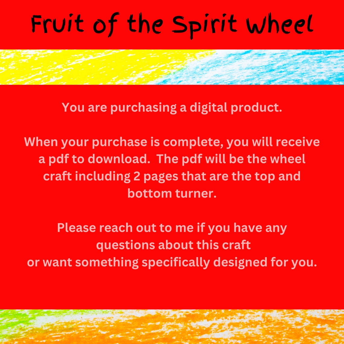 Fruit of the Spirit Wheel Paper Craft | VBS Craft | Sunday School ...