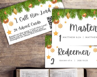 Advent I Call Him Lord | Advent Calendar Printable | Christmas Activity ...