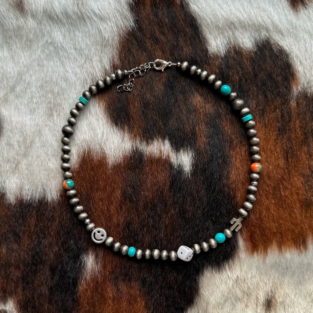 The “roughie” - Western Choker - Western Necklace - Faux Navajo Pearl ...