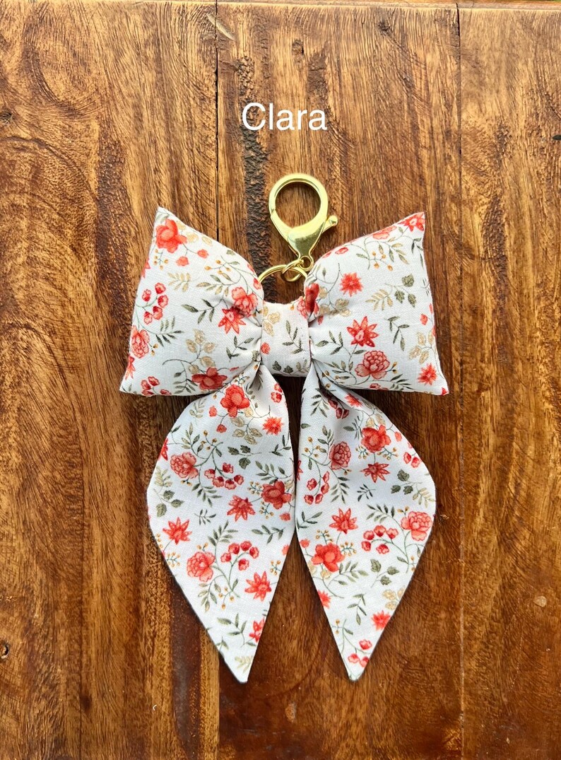 Adorable Hand Sewed Puff Bow Keychains Perfect for Any Purse or Bag! - Etsy