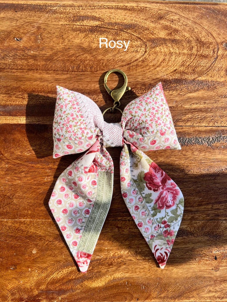 Adorable Hand Sewed Puff Bow Keychains Perfect for Any Bag or Purse! - Etsy
