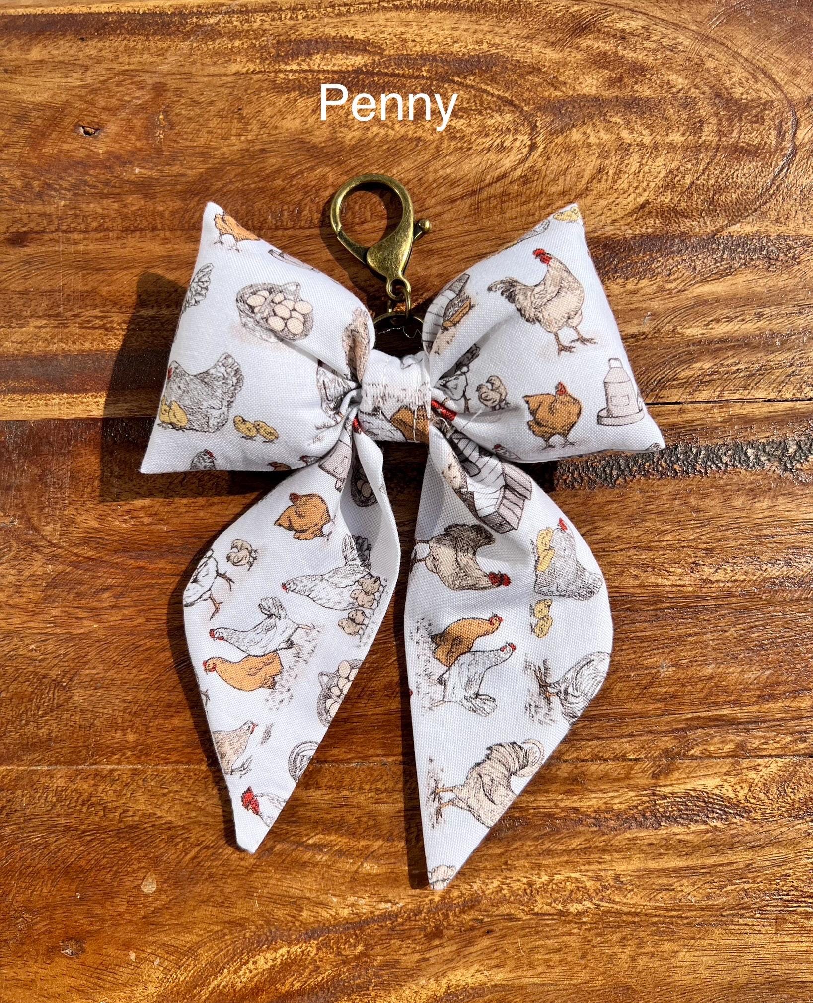 Adorable Hand Sewed Puff Bow Keychain Accessory for Any Bag or Purse ...