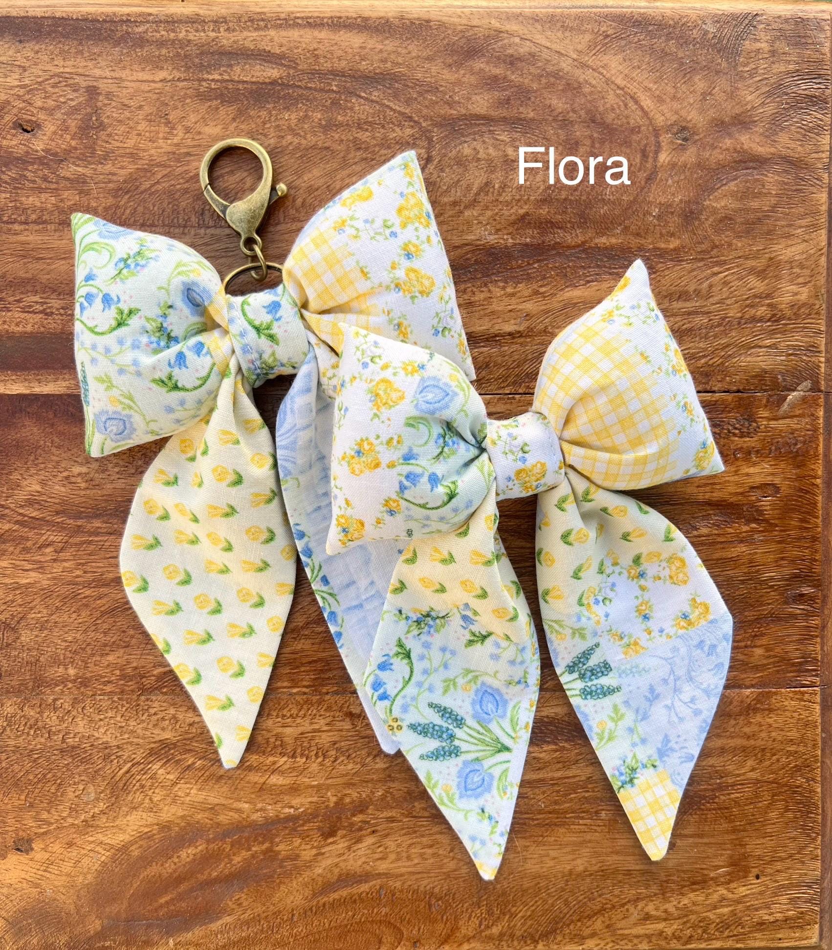 Mommy and Me Hand Sewed Puff Hair Bow and Bag Keychain Set! - Etsy