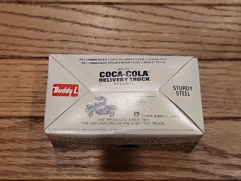 Buddy L Coca Cola 1976 Delivery Truck Steel 4942D Coke MIB Old Store ...