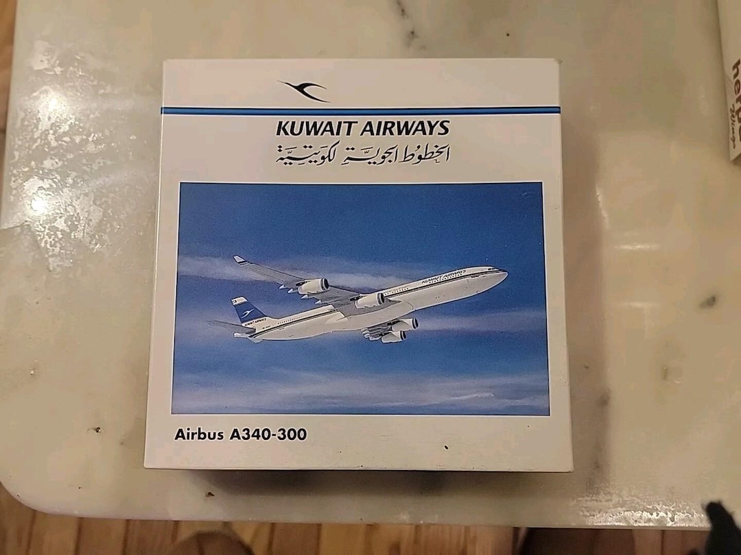 1:500 Herpa Kuwait Airways Airbus A340 300 Jet Scale Toy Airplane Model ...