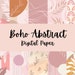 Boho Abstract Digital Paper Pink 10 A4 Papers Neutral - Etsy