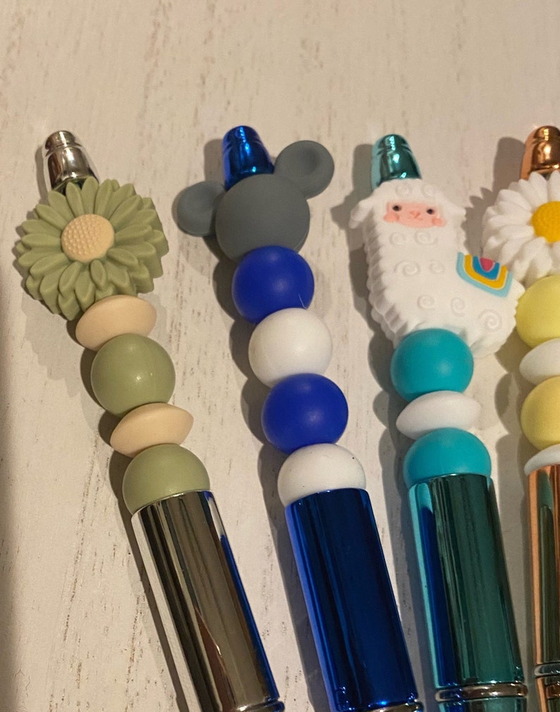 Silicone Beaded Pens ADHD Fidget Pen Teacher Gift Therapist Gift BPA ...