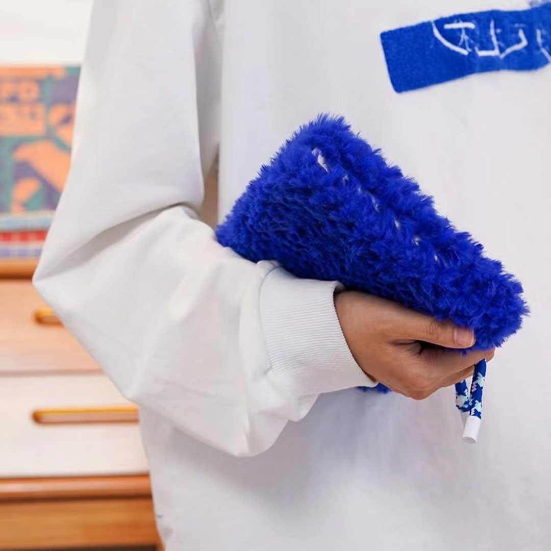 Original Design Furry Klein Blue Grid & Blank Hand Warmer Notebook Kids ...