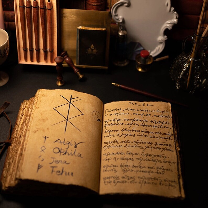 Vintage Handmade Old Notebook Mystery Handbook Personalized Burlap ...