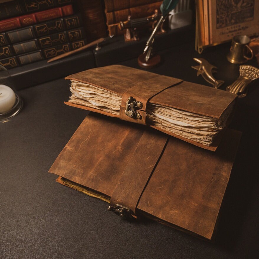 Vintage Handmade Old Notebook Mystery Handbook Personalized Burlap ...